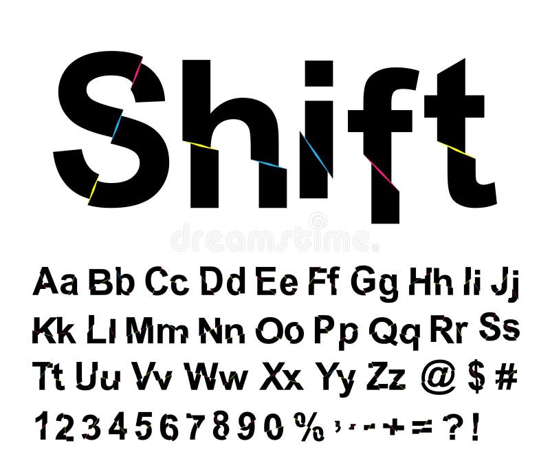Abstract shift font stock vector. Illustration of digit - 26753577