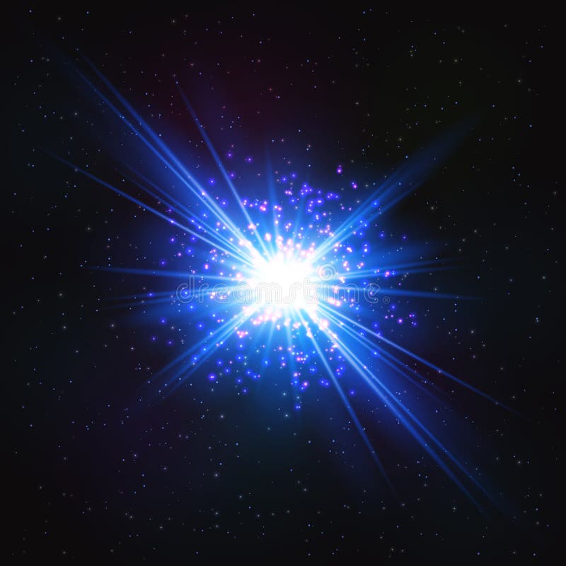 Abstract Shimmering Cosmic Flash Star. Stock Vector - Illustration of ...