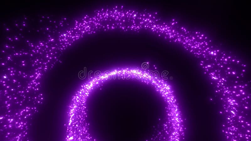 Abstract Shimmering Particles Creating Shape of Arcs and Circles ...