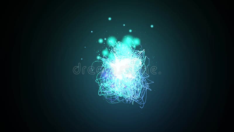 Abstract Shine Particle Energy Spark Loop Animation Stock Footage ...