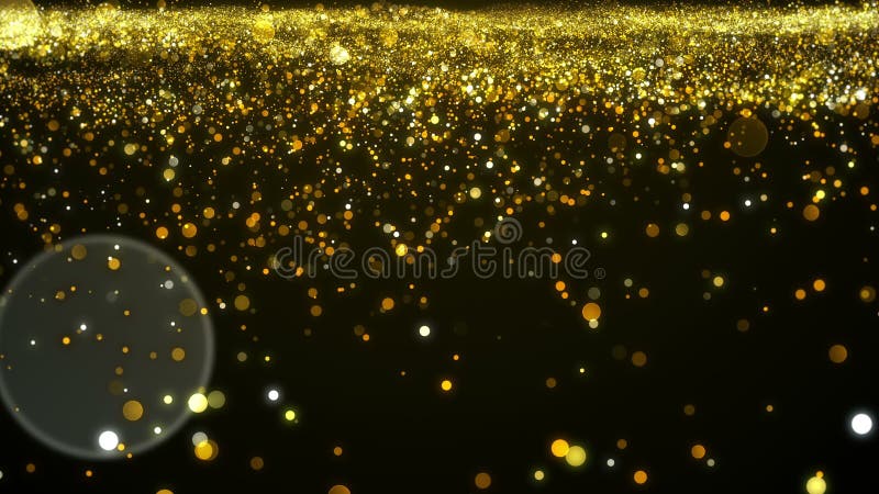 Gold Particles and Star Falling Elegant Award Background, Loopable ...