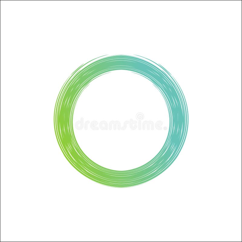 Abstract Shining Green Circle Modern Frame Logo Vector Stock Vector ...