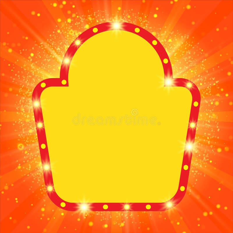 Abstract Shining Retro Light Banner Stock Illustration - Illustration ...