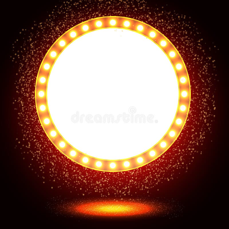 Abstract Shining Retro Light Banner Stock Illustration - Illustration ...