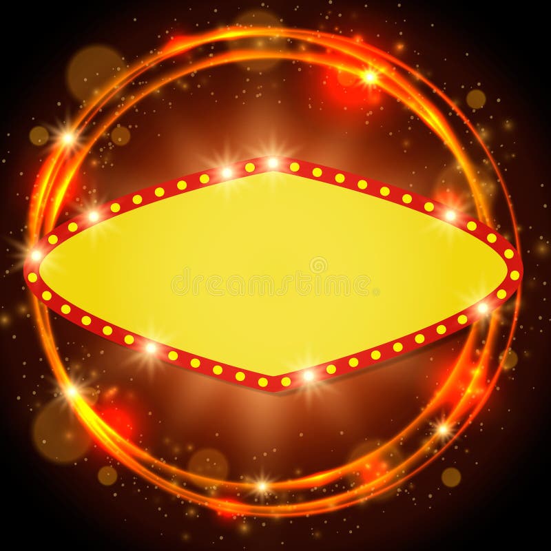 Abstract Shining Retro Light Banner Stock Illustration - Illustration ...