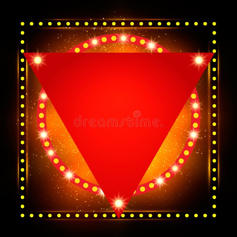 Abstract Shining Retro Light Banner Stock Illustration - Illustration ...