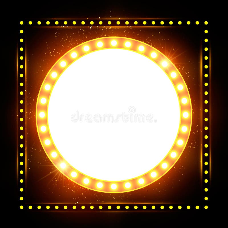 Abstract Shining Retro Light Banner Stock Illustration - Illustration ...