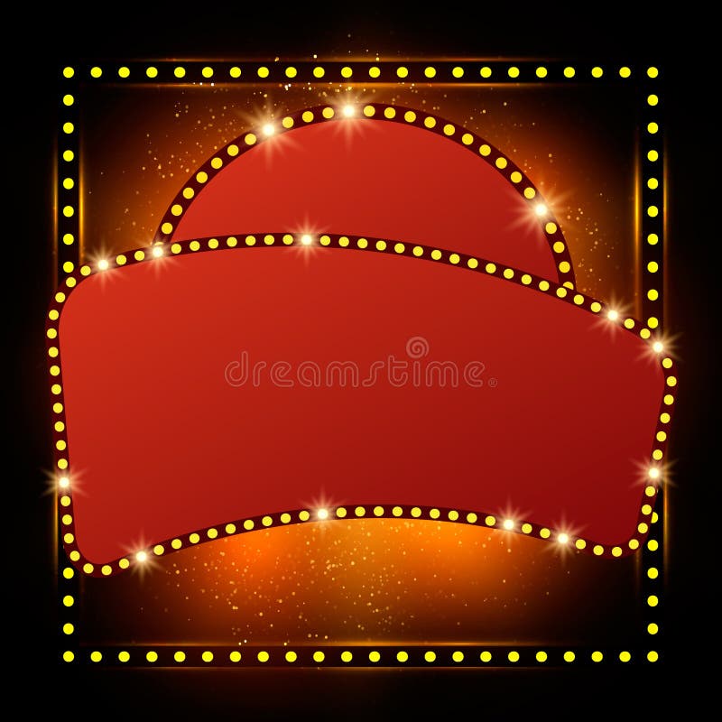 Abstract Shining Retro Light Banner Stock Illustration - Illustration ...