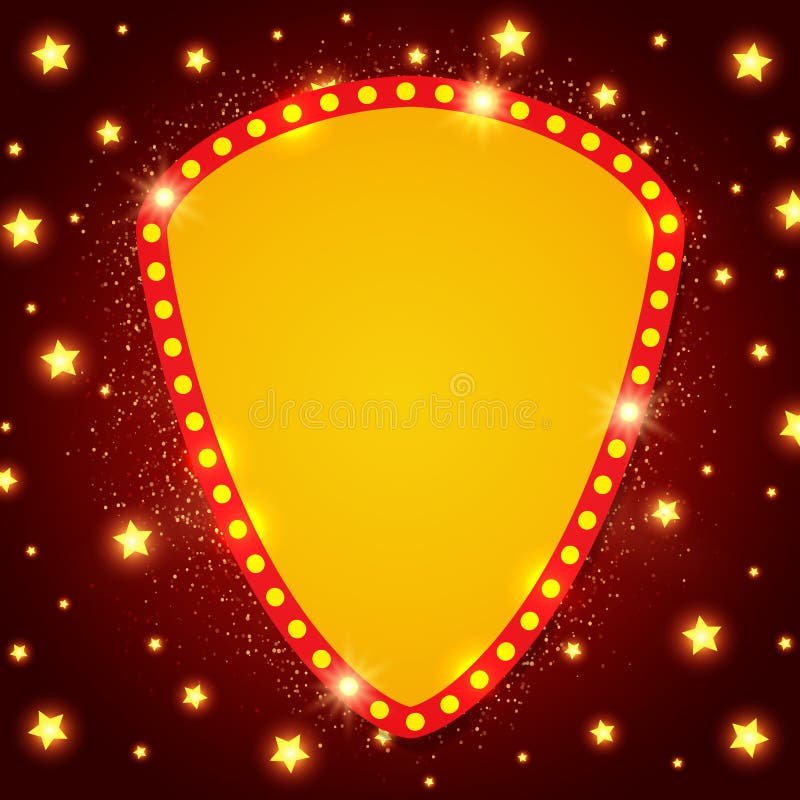 Abstract Shining Retro Light Banner Stock Illustration - Illustration ...