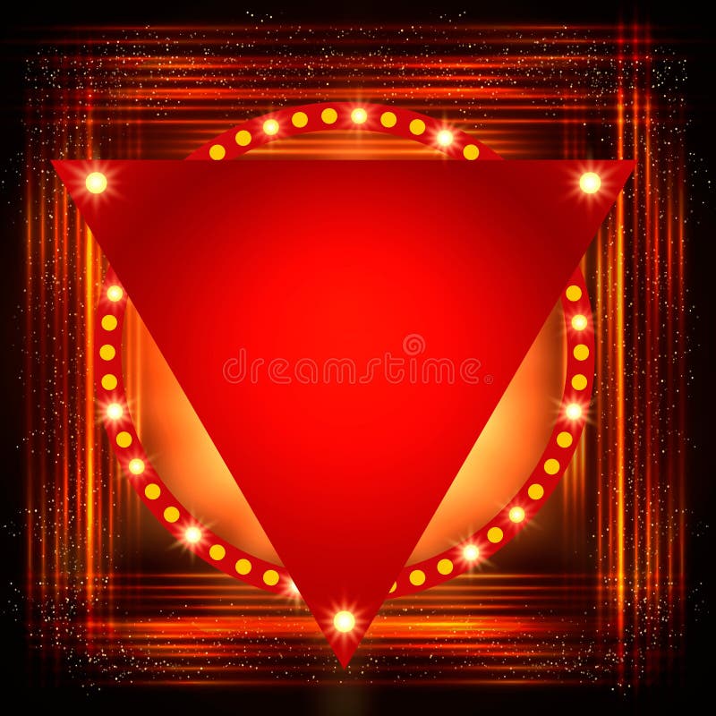 Abstract Shining Retro Light Banner Stock Illustration - Illustration ...