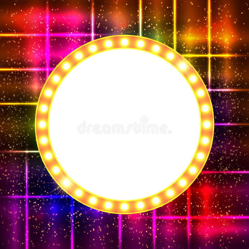 Abstract Shining Retro Light Banner Stock Illustration - Illustration ...