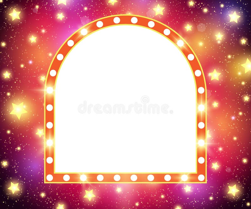 Abstract Shining Retro Light Banner Stock Illustration - Illustration ...