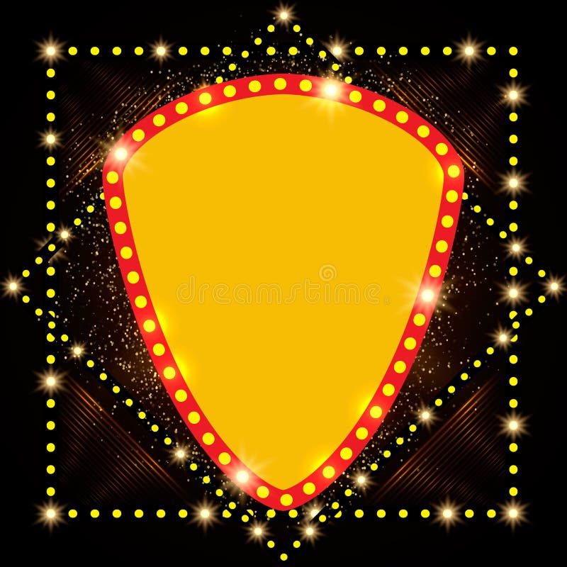 Abstract Shining Retro Light Banner Stock Illustration - Illustration ...