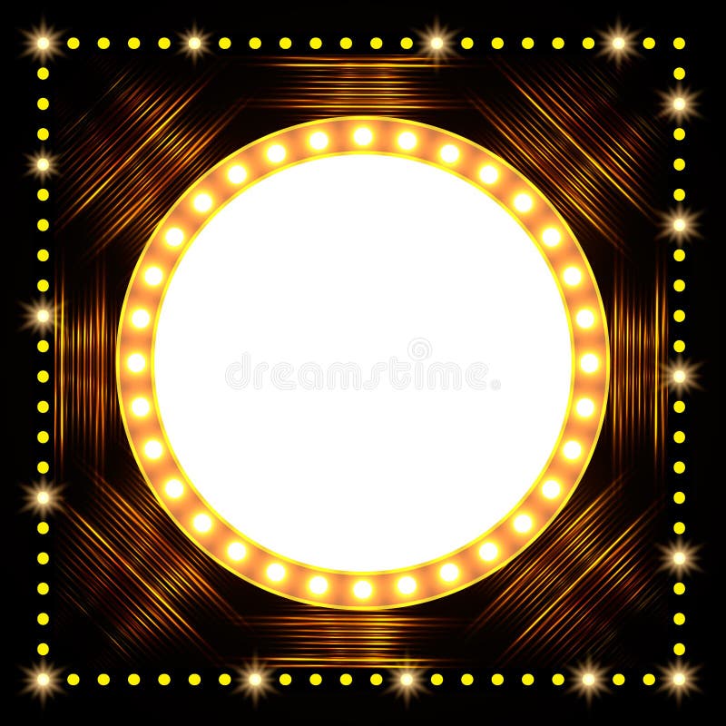 Abstract Shining Retro Light Banner Stock Illustration - Illustration ...