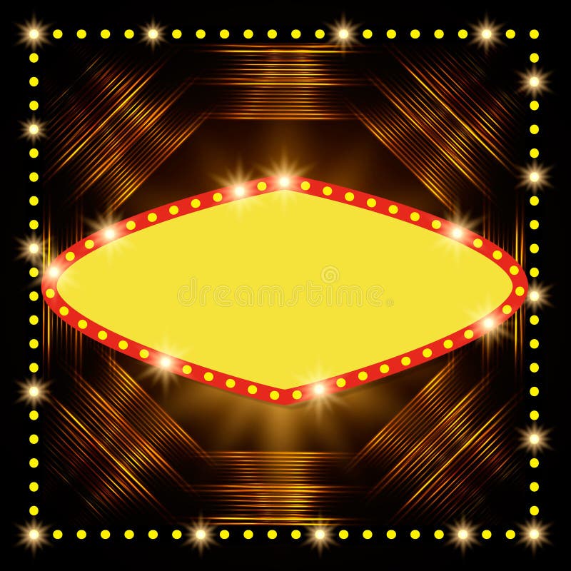 Abstract Shining Retro Light Banner Stock Illustration - Illustration ...