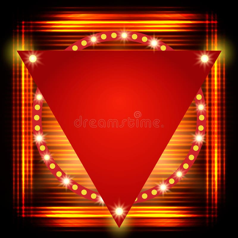 Abstract Shining Retro Light Banner Stock Illustration - Illustration ...