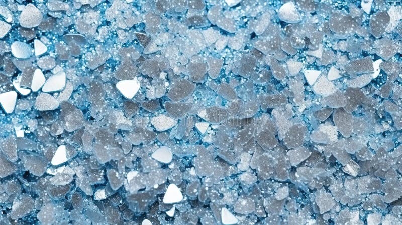 Abstract Shiny Background with Blue Glitter Waves. Scattered Confetti ...