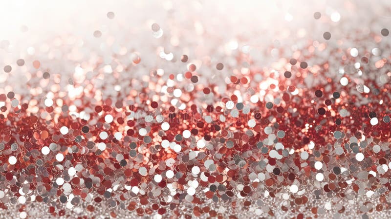 Abstract Shiny Background with Red Glitter. Scattered Confetti Sparkles ...