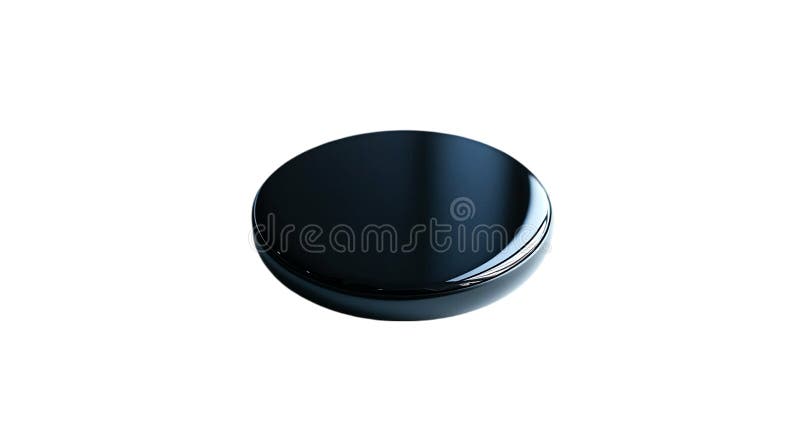 Shiny Black Disc Abstract Modern Design 3d Dark Icon Round Isolated on ...