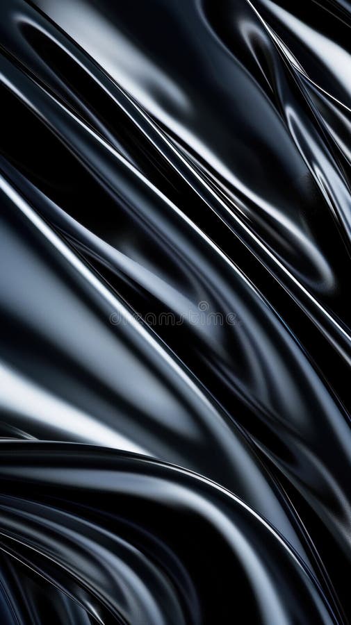 Abstract Shiny Black Metal Background with Curved Lines Stock Photo ...