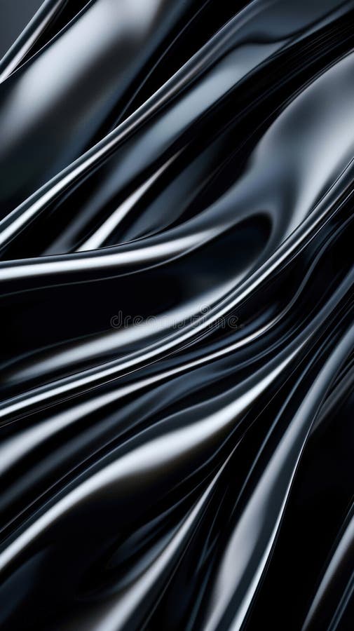 Abstract Shiny Black Metal Background with Curved Lines Stock Photo ...