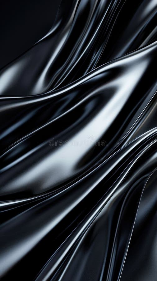 Abstract Shiny Black Metal Background with Curved Lines Stock Image ...