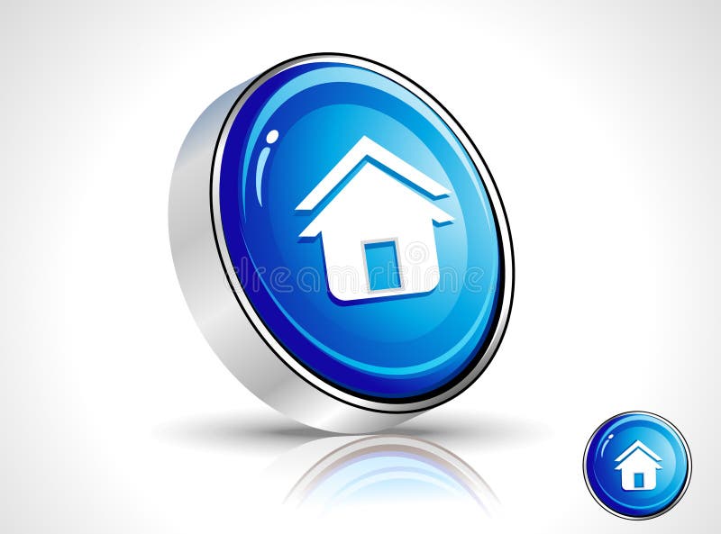 Abstract Shiny Blue Home Icon Stock Vector - Illustration of ...