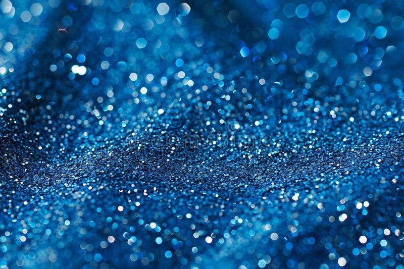 Abstract Shiny Blue Particles Creating a Dreamy Atmosphere. Generative ...