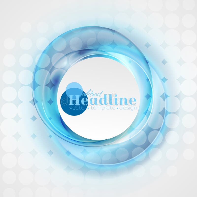 Abstract Shiny Blue Swirl Circles Background Stock Vector ...