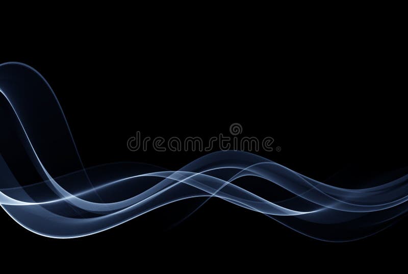Abstract Shiny Blue Wave Design Element Stock Illustration ...