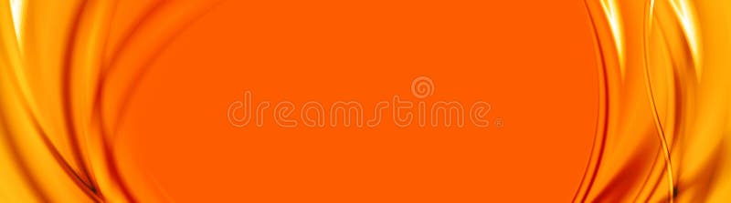 Abstract Shiny Bright Orange Waves Banner Design Stock Vector ...