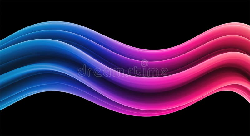 Abstract Shiny Bright Wavy Banner Design Stock Illustration ...