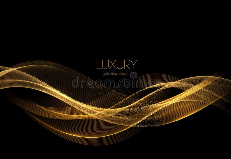 Abstract Shiny Color Gold Wave Design Element Stock Vector ... Abstract Shiny Color Gold Wave Design Element Stock Vector ...