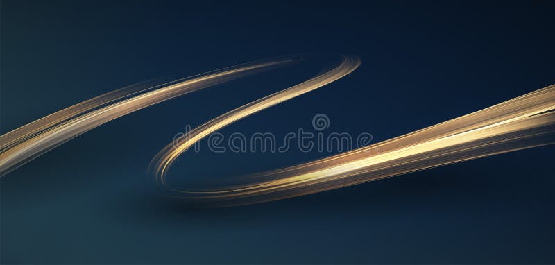 Abstract Shiny Color Gold Wave Design Element Stock Vector ...