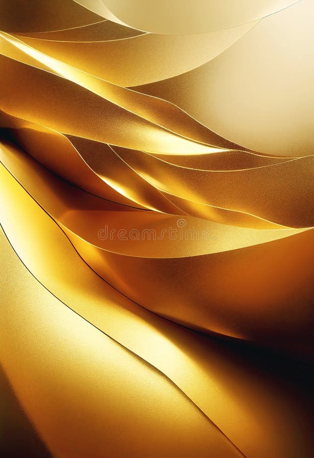 Abstract Shiny Color Gold Wave, Luxury Background. Stock Illustration ...