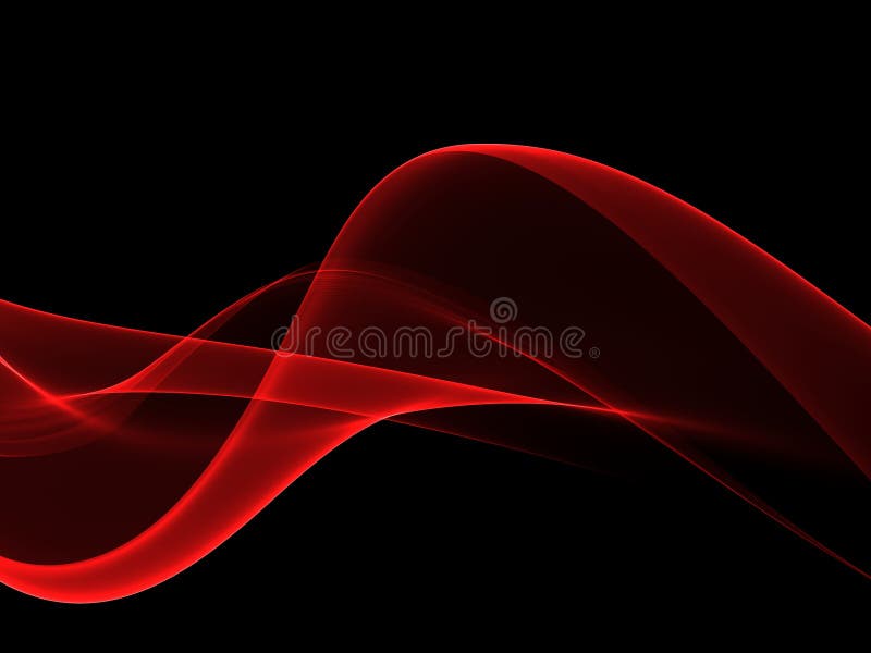 Abstract Shiny Color Red Wave Design Element Stock Illustration ...