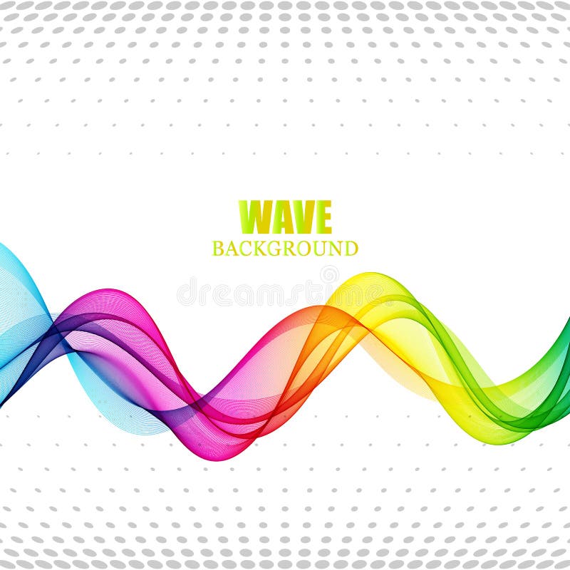 Abstract Shiny Color Spectrum Transparent Wave Design Element Stock ...