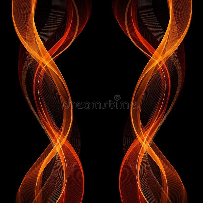 Abstract Shiny Color Vertical Gold Wave Design Vector Element on Dark ...