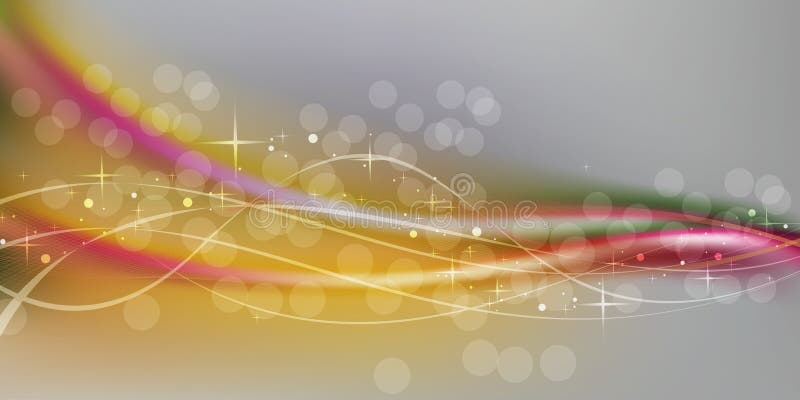 Abstract Shiny Colorful Line Waves on the Light Color Vector Background ...