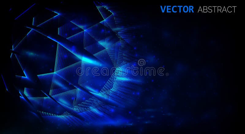 Abstract Shiny Dark Background. Glowing Abstract Lights Stock Vector ...