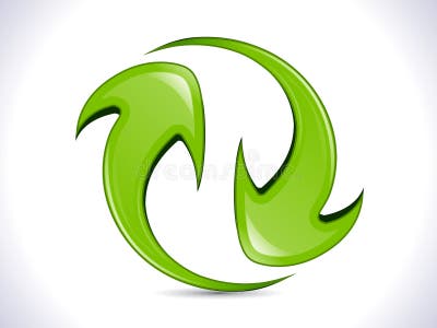 Abstract Shiny Green Refresh Icon Stock Vector - Illustration of ...