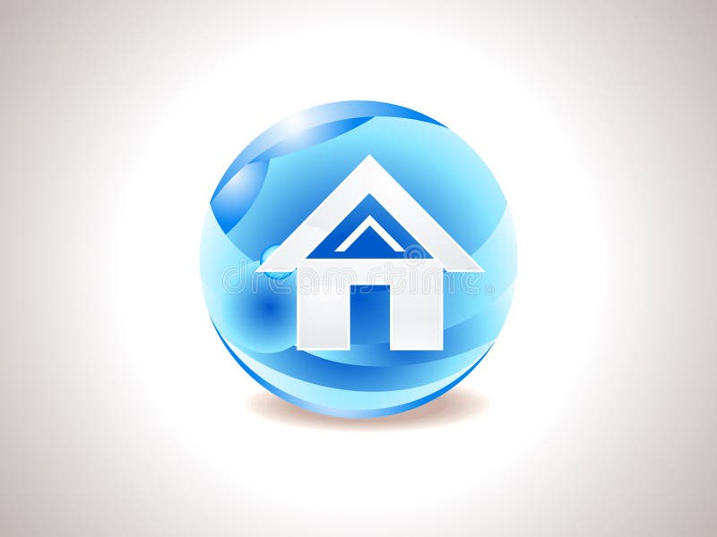 Abstract shiny home icon stock vector. Illustration of design - 18575438