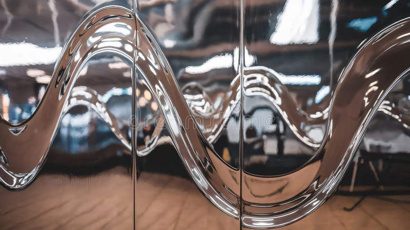 Abstract Shiny Metallic Wave Pattern Background Good Resolution Stock ...