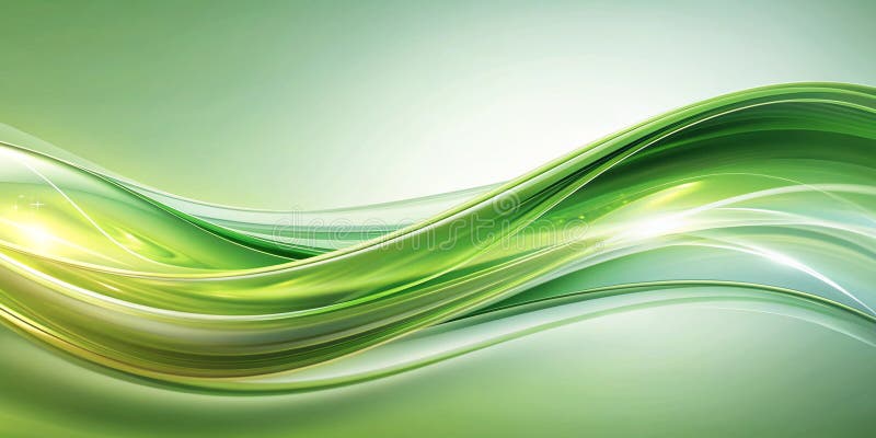 Abstract Shiny Neon Glass Translucent Wavy Composition with Gradient ...