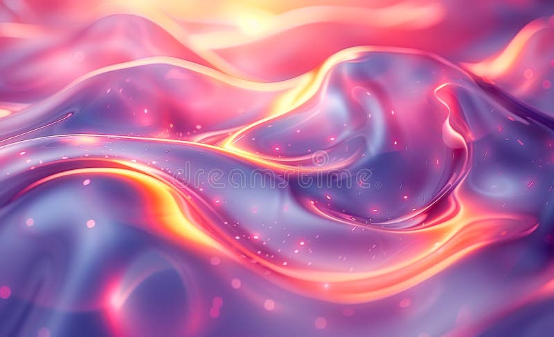 Abstract Shiny Pink and Orange Liquid. a Close-up of a Shiny, Pink and ...