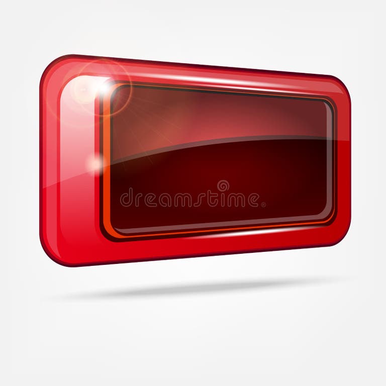 Abstract shiny red button stock vector. Illustration of bright - 23429817