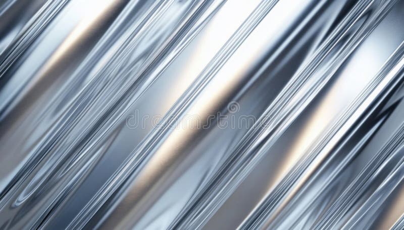 Abstract Shiny Silver Metallic Background with Wavy Pattern Stock Image ...