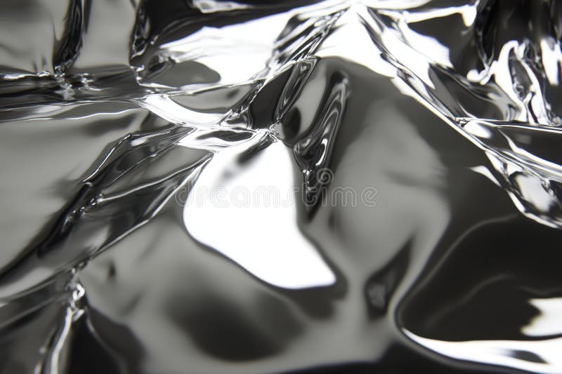 Abstract Shiny Silver Surface with Reflective Patterns Stock Photo ...