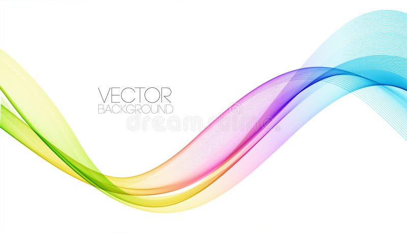 Abstract Shiny Color Spectrum Wave Design Element Stock Illustration ...