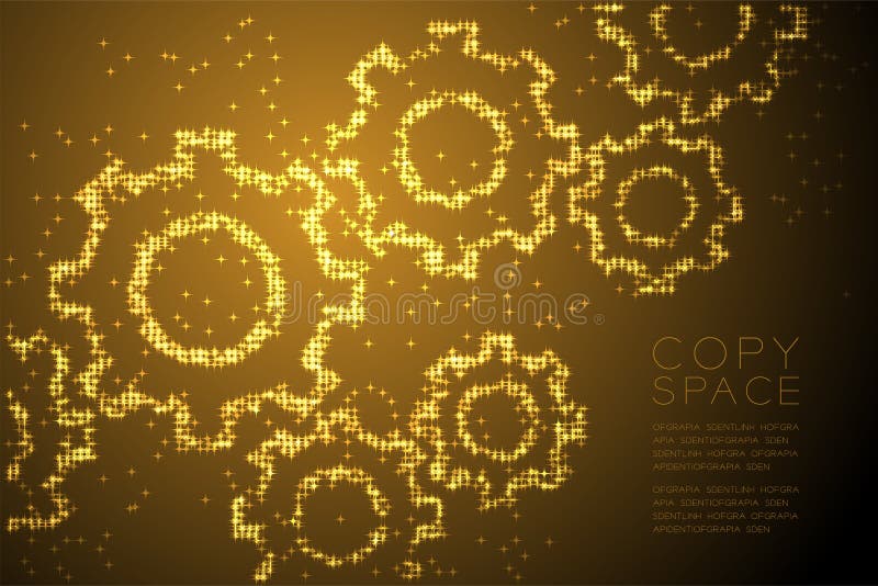Abstract Shiny Star Pattern Engineering Gear Shape, Teamwork System ...